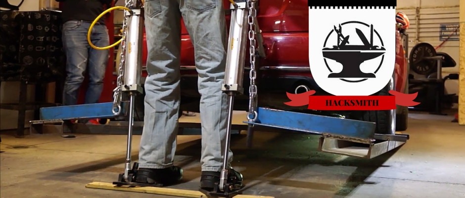 Homemade exoskeleton lifts car! Industrial Exoskeleton Report