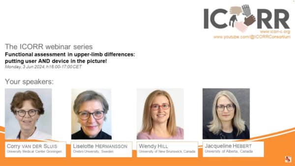 3rd ICORR Webinar: Functional Assessment for Upper-Limb Differences ...